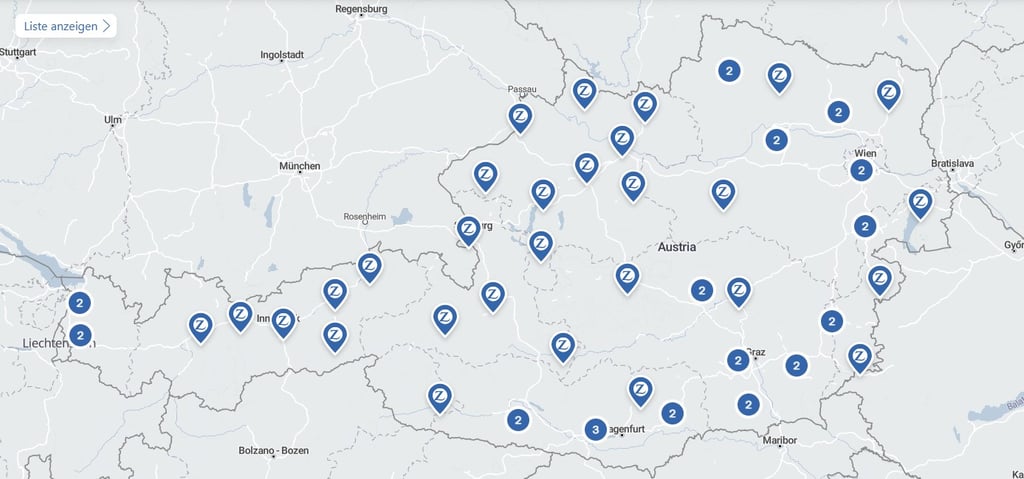 Zurich Connect Standorte: In ganz Österreich