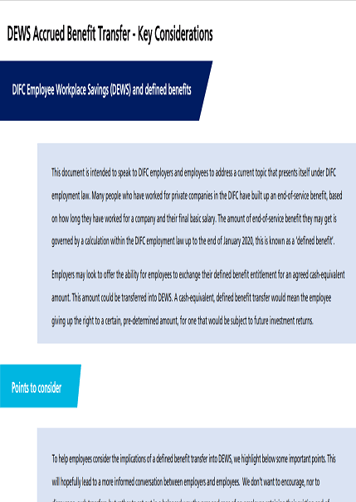 Discover DEWS for employees